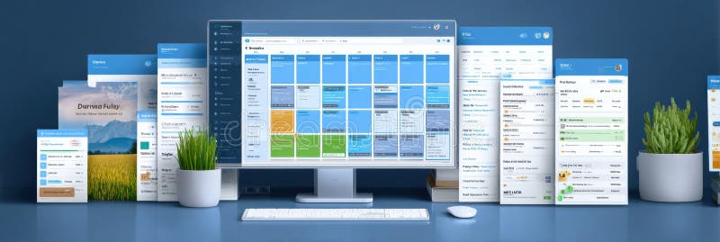 Workspace Showcasing a Modern Project Management Tool with Colorful Task Boards and User ...
