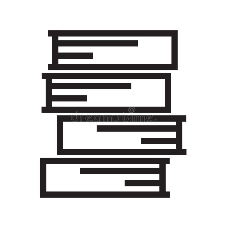 Vector Black Book Icons Book Stack Stock Illustrations – 784 Vector ...