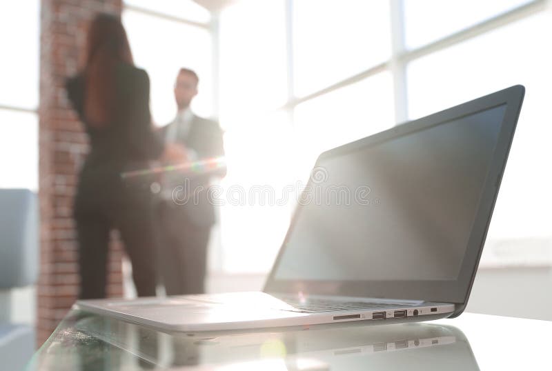 Workspace Table Works in the Office with a Computer Stock Image - Image ...