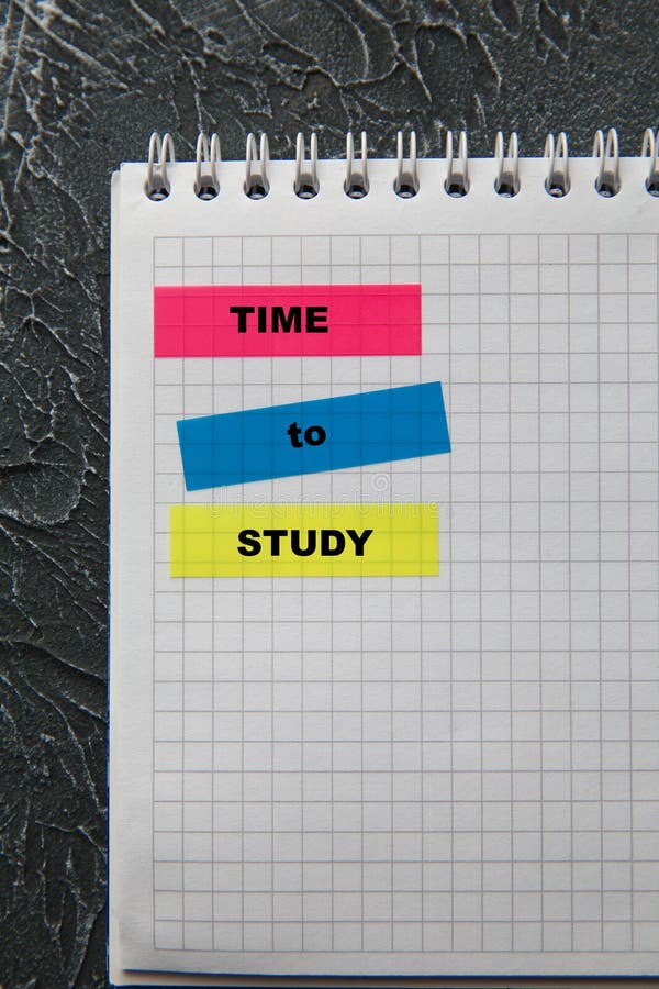 Workspace with Text Time To Study. the Concept of Education and ...