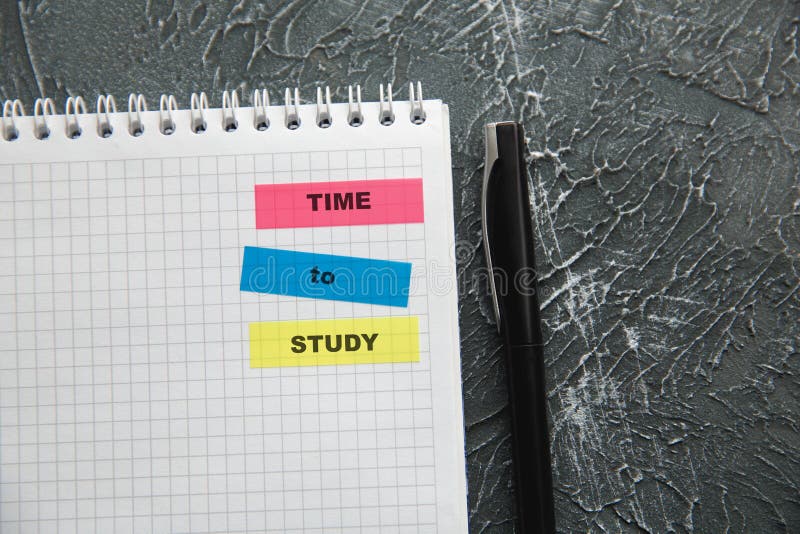 Workspace with Text Time To Study. the Concept of Education and ...