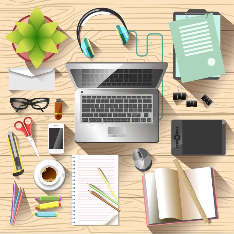 Top View Office Stock Illustrations – 86,561 Top View Office Stock ...