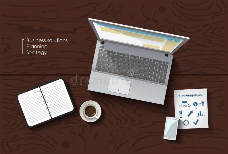 Workspace vector concept stock vector. Illustration of laptop - 82917813