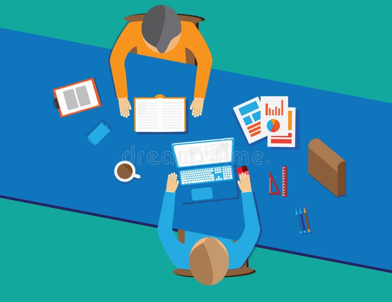 Workspace Vector Concept Flat Style Stock Vector - Illustration of ...