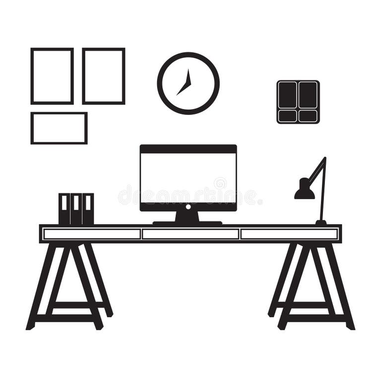 Workspace. Vector Illustration Decorative Design Stock Vector ...