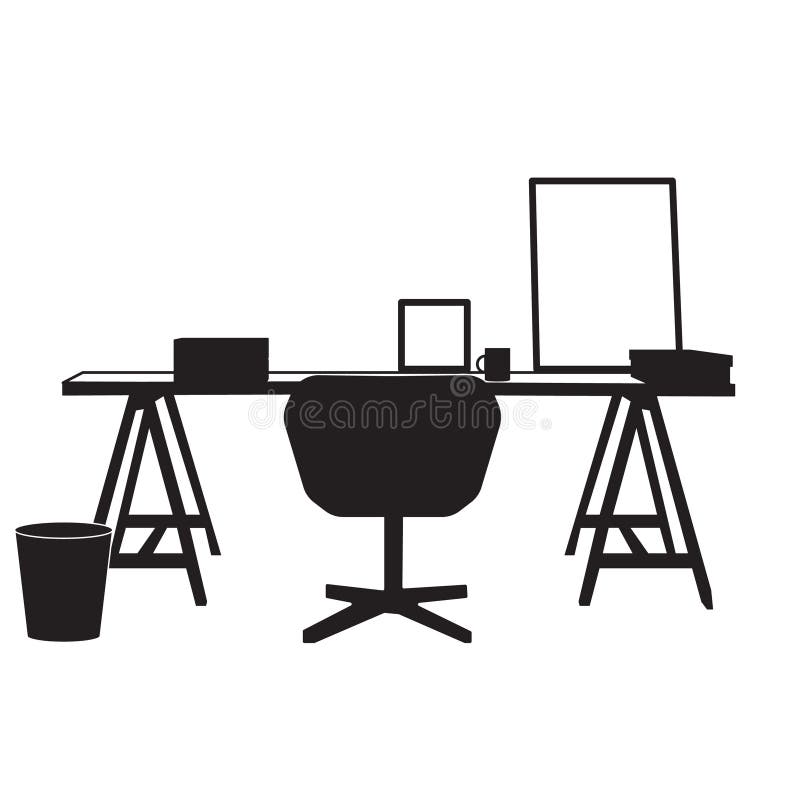 Workspace. Vector Illustration Decorative Design Stock Vector ...