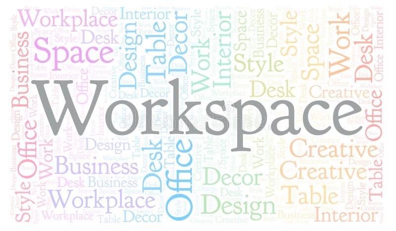 Creative Space Word Cloud, Made with Text only. Stock Illustration ...
