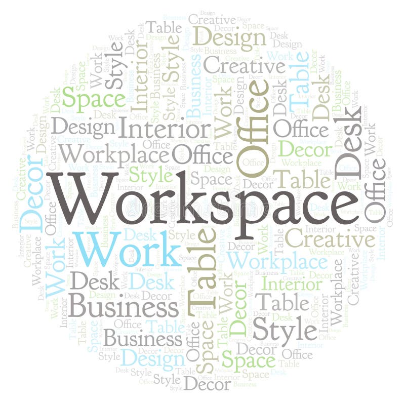 Creative Space Word Cloud, Made with Text only. Stock Illustration ...