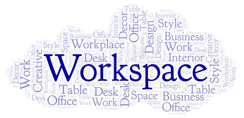 Creative Office Word Cloud, Made with Text only. Stock Illustration ...
