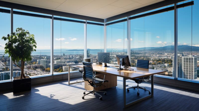Workspaces Featuring Stunning Cityscapes Visible from Office Windows ...
