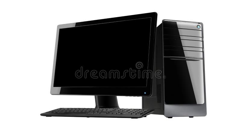 Desktop computer isolated stock image. Image of mouse - 2240001