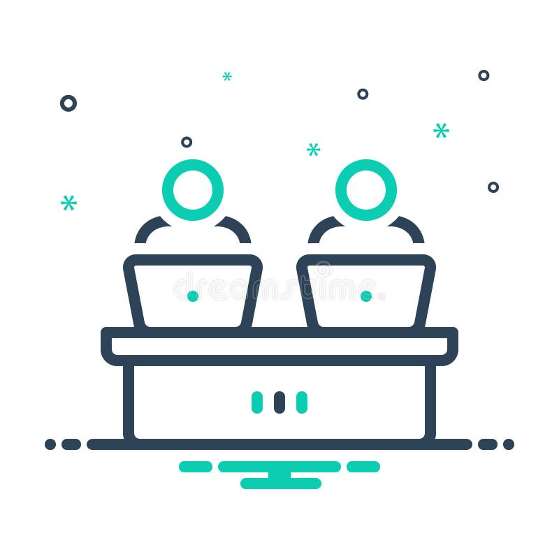 Mix Icon for Workstation, Digital and Computer Stock Illustration ...