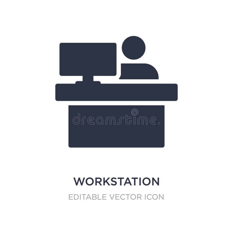 Workstation Icon on White Background. Simple Element Illustration from ...