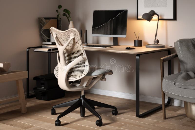 A Workstation with a Sleek and Modern Design, Featuring an Ergonomic ...