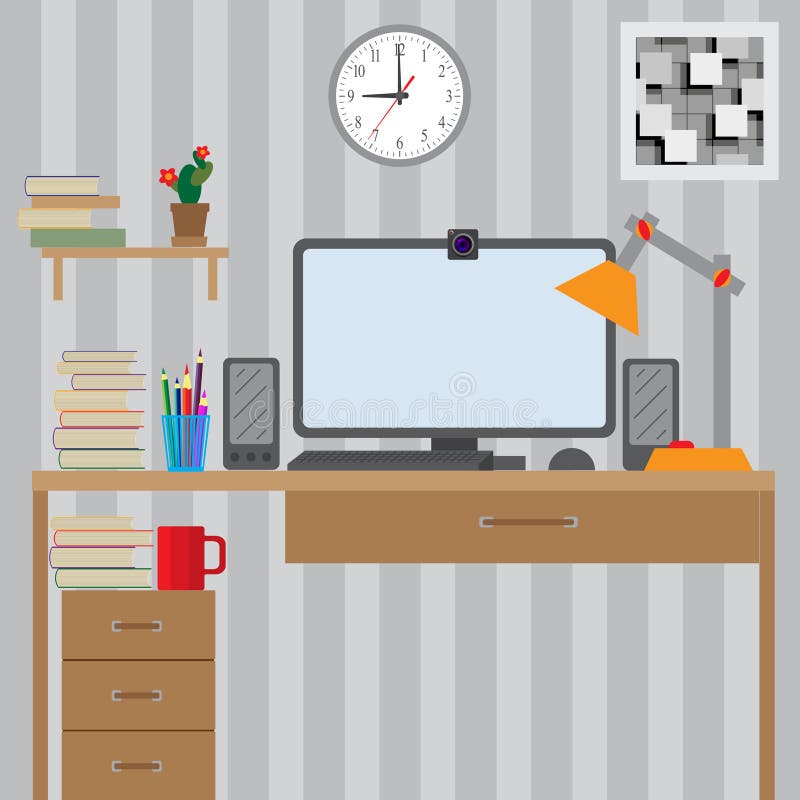 Workstation Use Computer Large Stock Illustrations – 4 Workstation Use ...