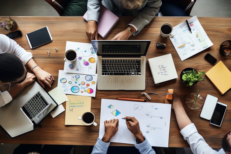 A Worktable with the Most Important Thing: a Big White Sheet of Paper ...