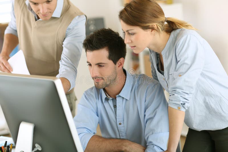 Team Working Together in Office Stock Image - Image of workplace ...