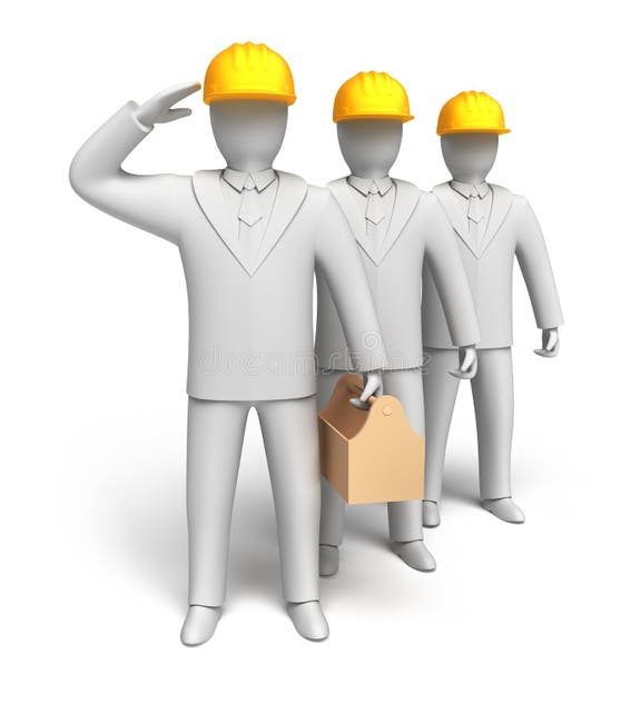 Workteam ready to work stock illustration. Illustration of icon - 20053276