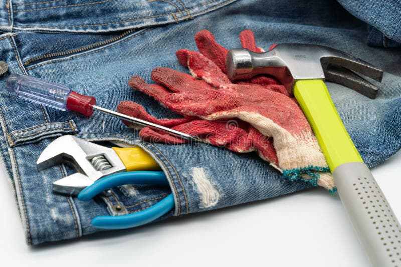 Workwear and Work Tools Concept Stock Image - Image of repairman ...
