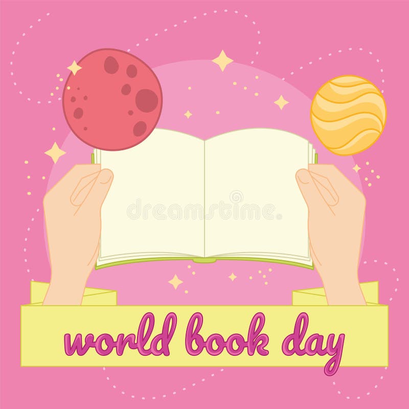 World Book Day Poster Science and Space Vector Stock Vector ...