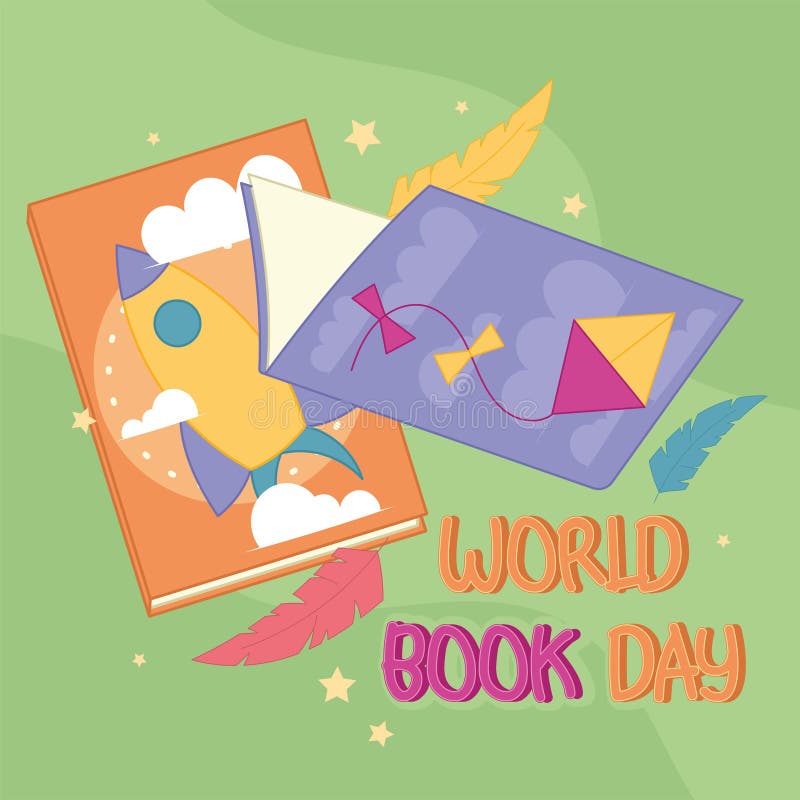 World Book Day Poster Science and Space Vector Stock Vector ...