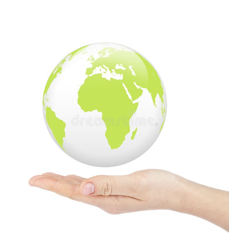 World in My Hand stock illustration. Illustration of green - 17979295