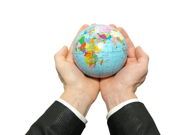 World stock photo. Image of business, hand, human, sphere - 7575626