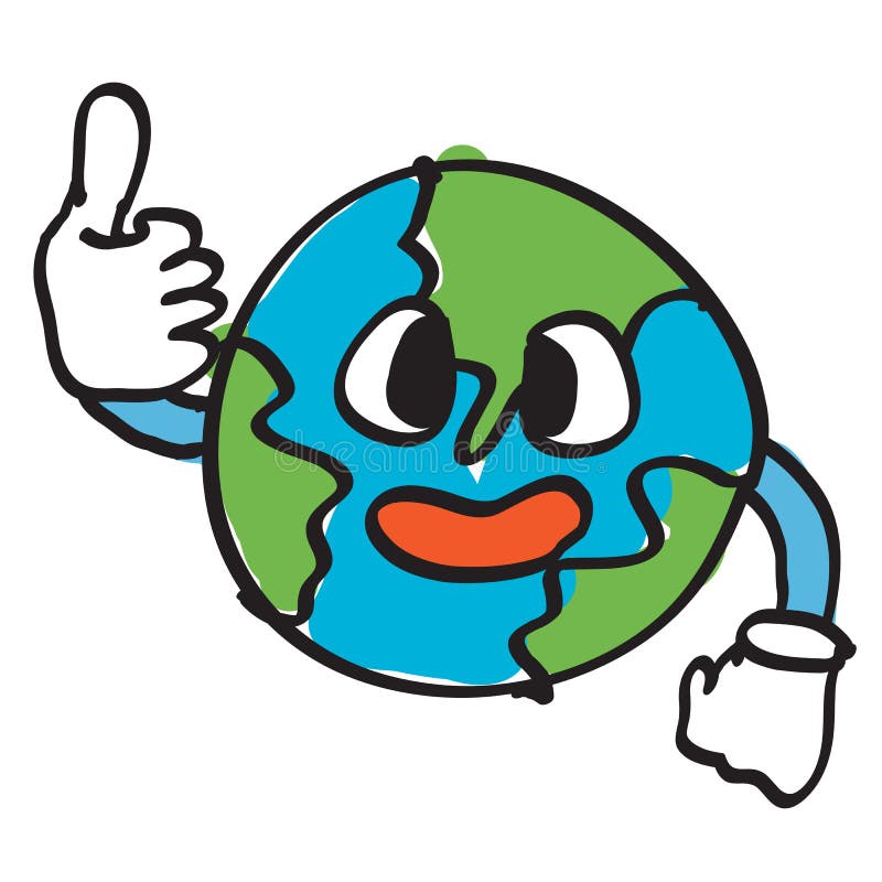 Angry World globe cartoon stock illustration. Illustration of agression ...