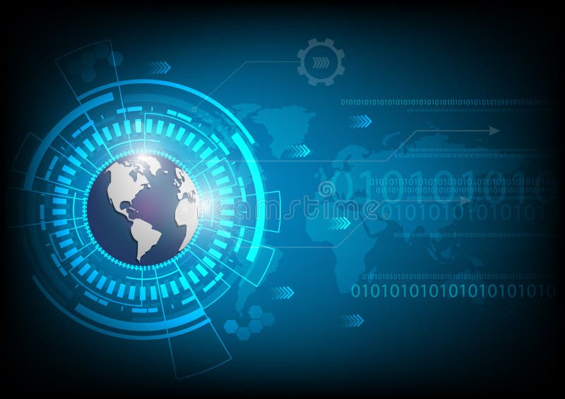 World abstract technology stock illustration. Illustration of planet ...