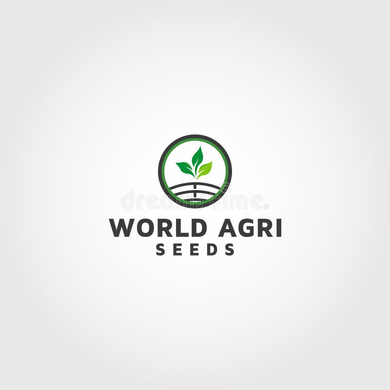 World Agriculture Seeds Vector Logo Design Template Inspiration Stock ...