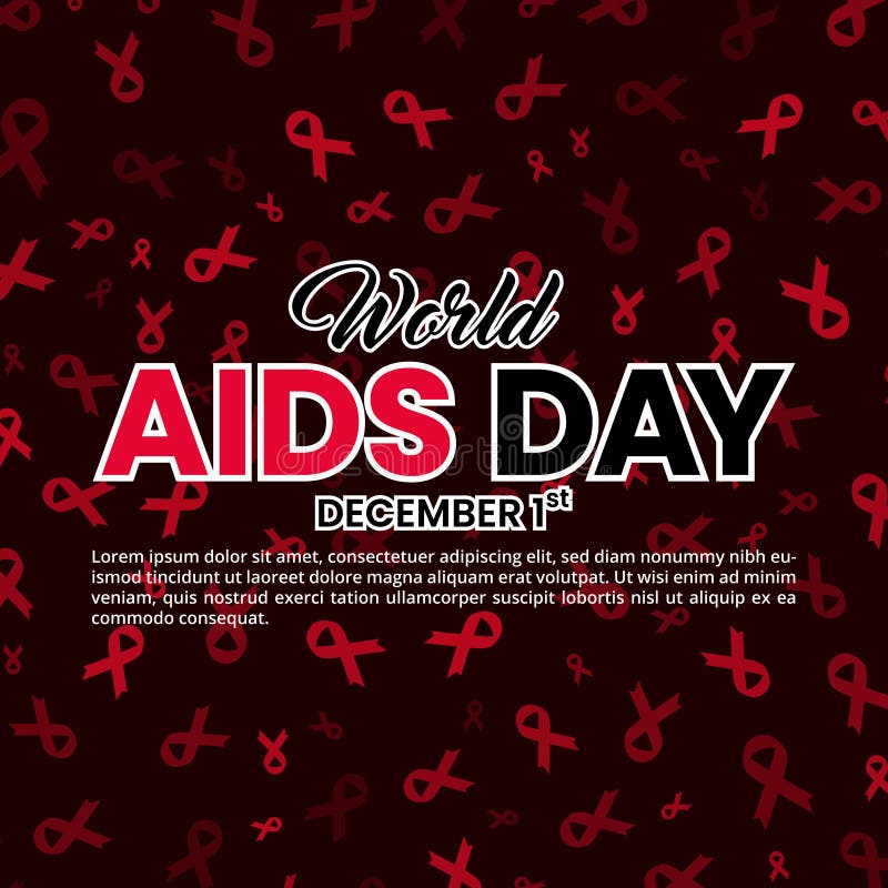 World Aids Day Background with an Abstract Red Ribbon Pattern Stock ...