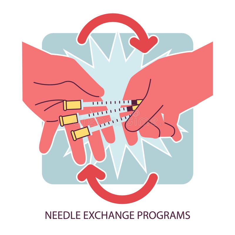 World AiDs Day. Needle and Syringe Program Stock Vector - Illustration ...