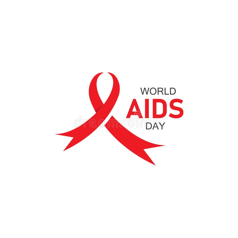 World Aids Day Red Ribbon Logo Vector Illustration Design Icon Stock ...