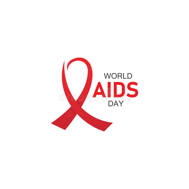 World Aids Day Red Ribbon Logo Vector Illustration Design Icon Stock ...