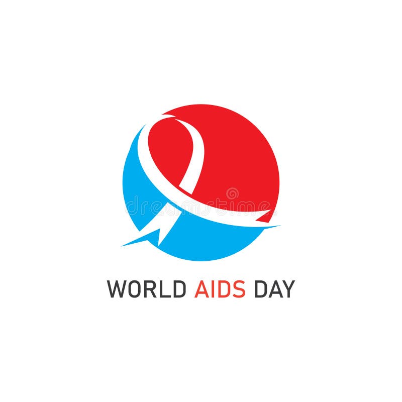 World Aids Day Red Ribbon Logo Vector Illustration Design Icon Stock ...