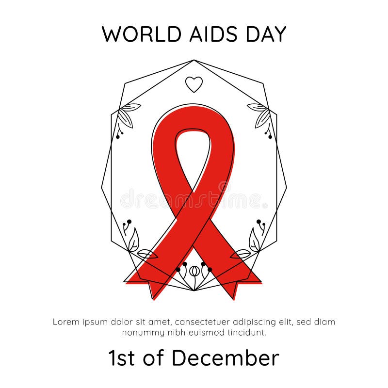 World Aids Hiv Day Poster Design Template Vector with Unique Rustic ...