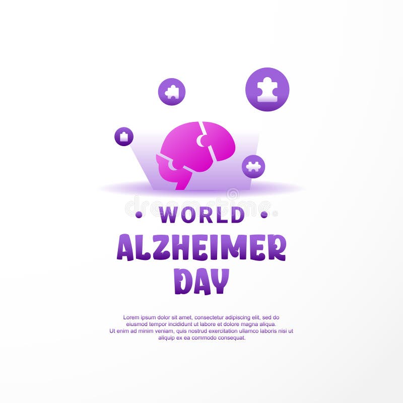 World Alzheimer Day Design Background for Greeting Moment Stock Vector ...
