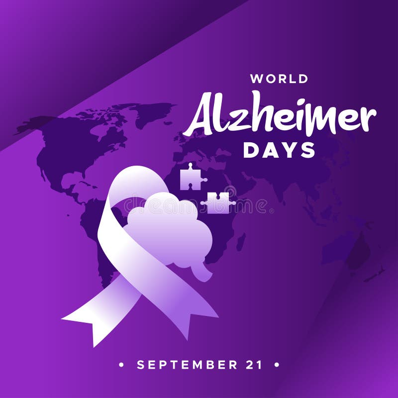 World Alzheimer Day Design Background for Greeting Moment Stock Vector ...