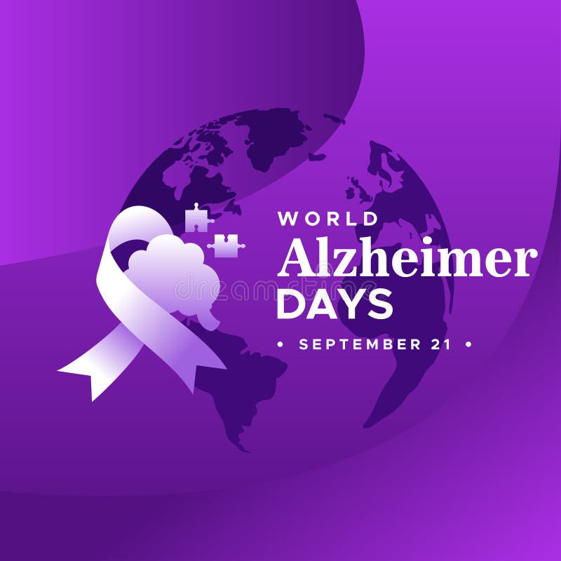 World Alzheimer Day Design Background for Greeting Moment Stock Vector ...