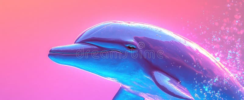 World Animal Day: Playful Dolphin Eye with Vibrant Gradient Stock ...
