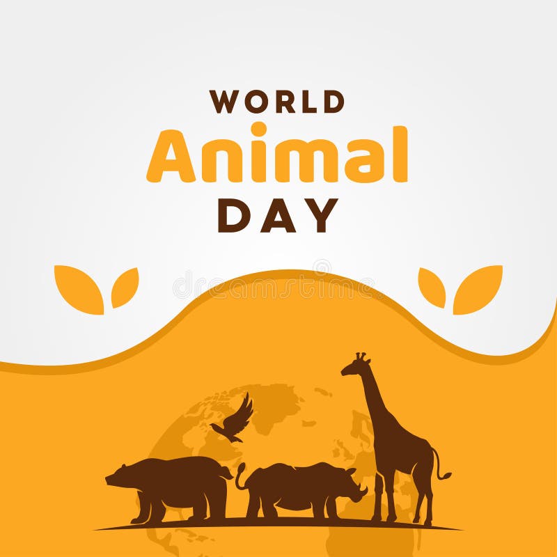 World Animal Day Vector Design Illustration for Celebrate Moment Stock ...