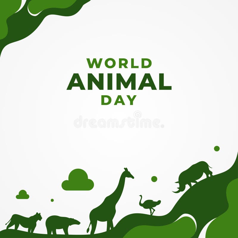 World Animal Day Vector Design Illustration for Celebrate Moment Stock ...