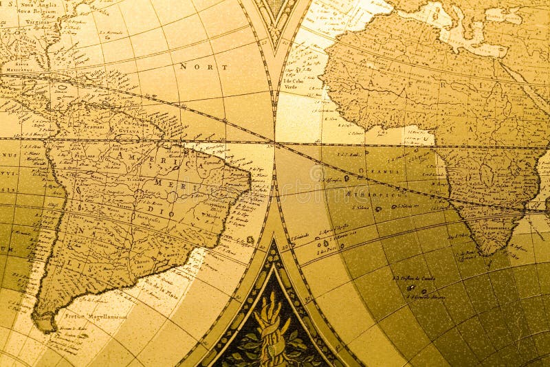 Vintage map 1746 stock image. Image of oceans, antique - 30296509