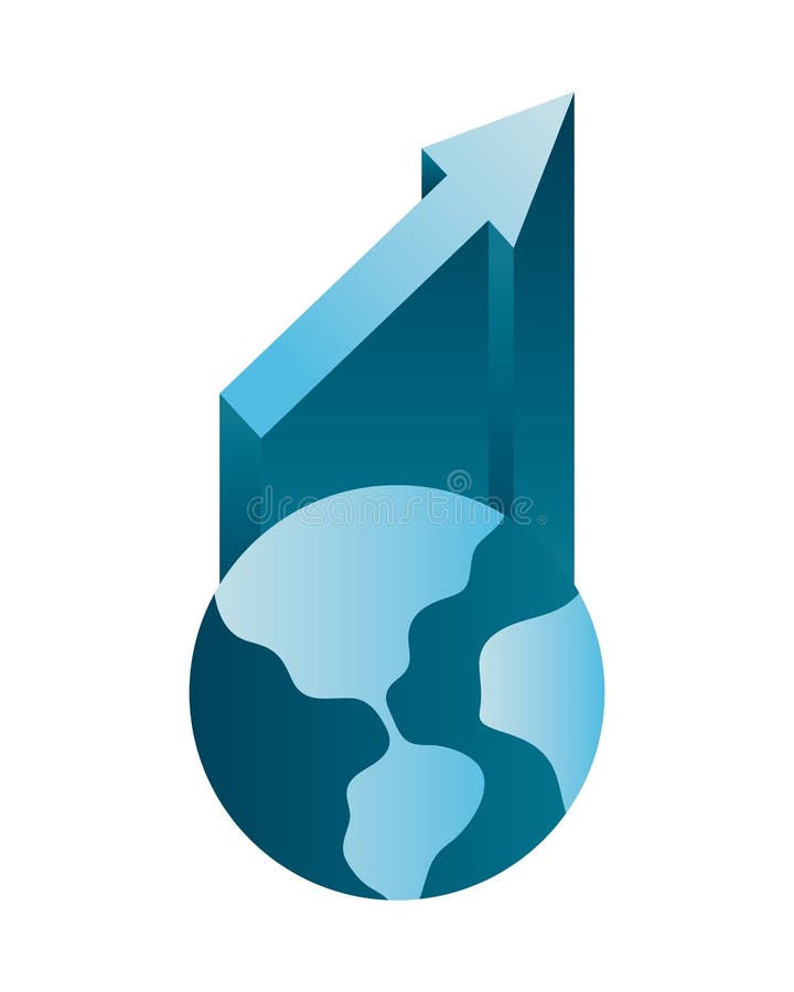 Arrow Growth on White Background Stock Vector - Illustration of ...