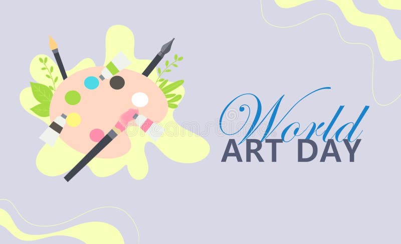 World Art Day 15th April Poster Illustration Stock Illustration ...