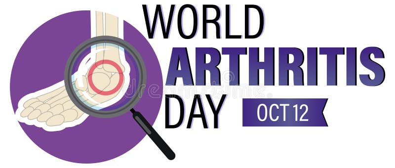 World Arthritis Day Word Banner Design Vektor Abbildung - Illustration ...