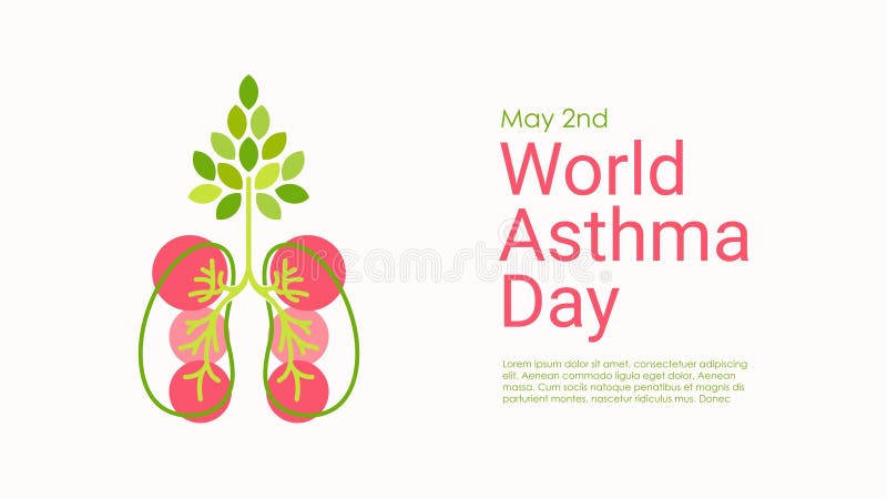 World Asthma Day Banner Template Stock Vector - Illustration of design ...