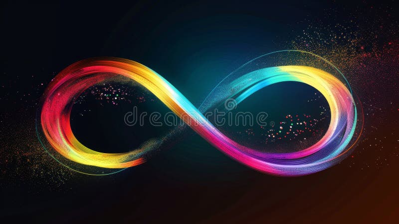 World Autism Awareness Day Backdrop with Rainbow Infinity Symbol, Ai ...