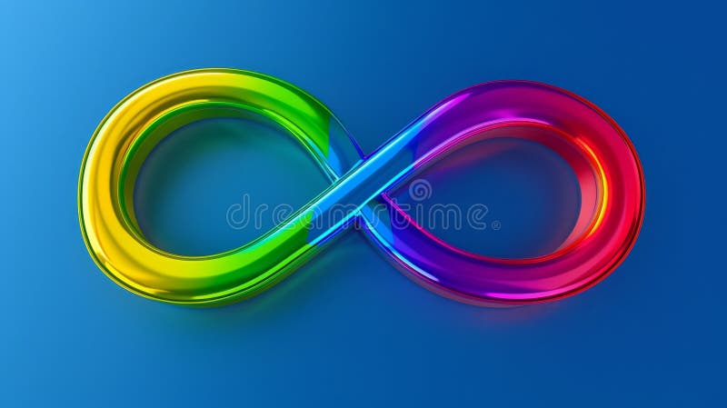 World Autism Awareness Day Backdrop with Rainbow Infinity Symbol, Ai ...