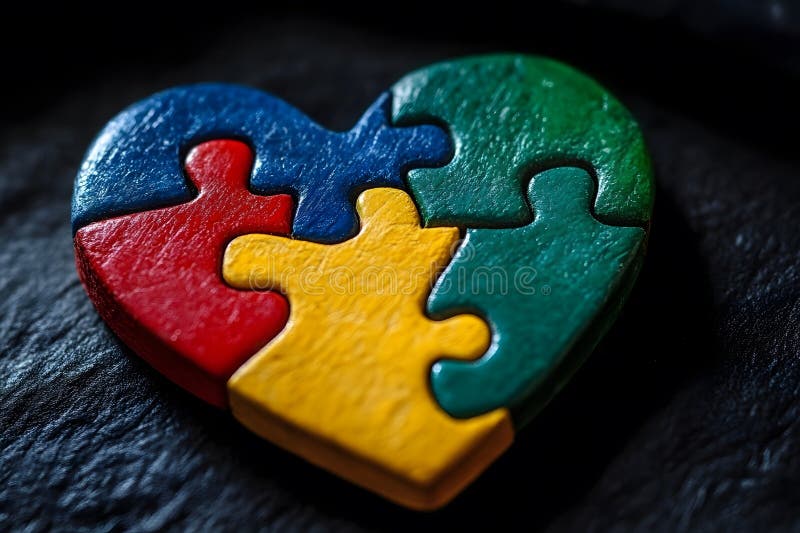 World Autism Awareness Day, Blue Heart Stock Illustration ...